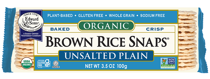 Edward & Sons® Organic Unsalted Plain Brown Rice Snaps® – Edward & Sons ...