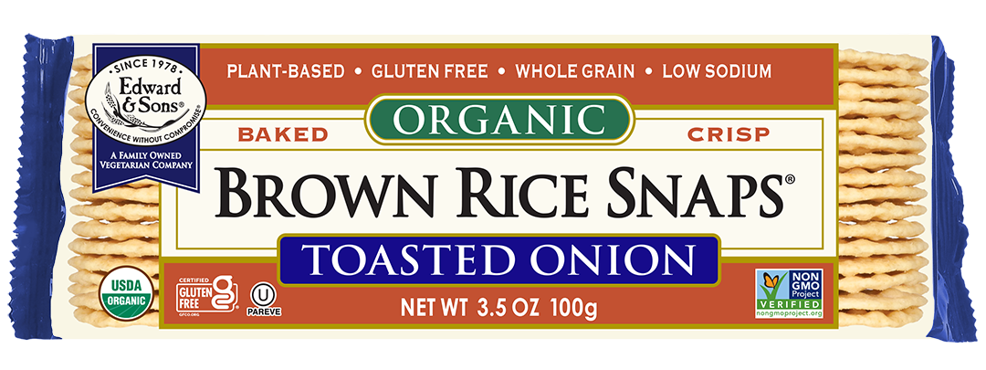 Edward & Sons® Organic Toasted Onion Brown Rice Snaps® – Edward & Sons ...