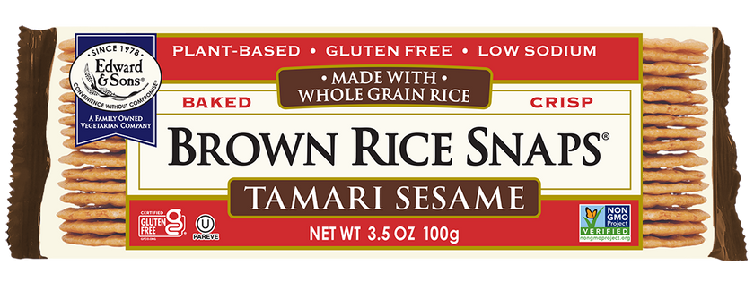 Tamari Sesame Brown Rice Snaps® – Edward & Sons Trading Co.