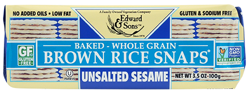 Unsalted Sesame Brown Rice Snaps® (25% OFF) – Edward & Sons Trading Co.